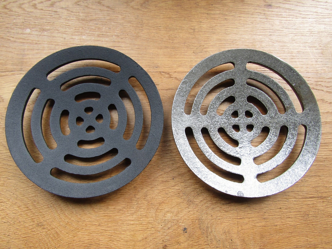 Rustic Iron Drain Cover Round/circle Victorian Old Retro Style Slanted ...