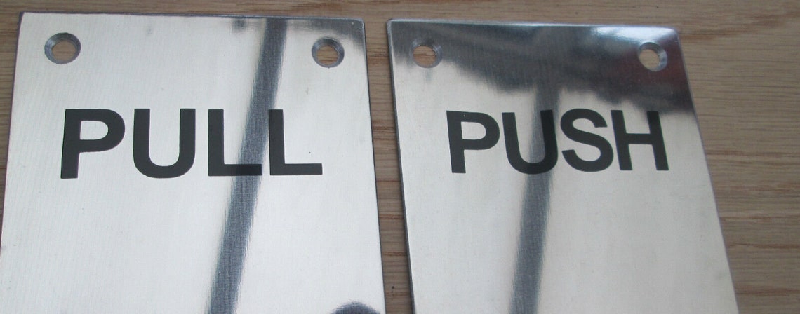 12 Push Pull Finger Plate Door Push Plates Polished - Etsy