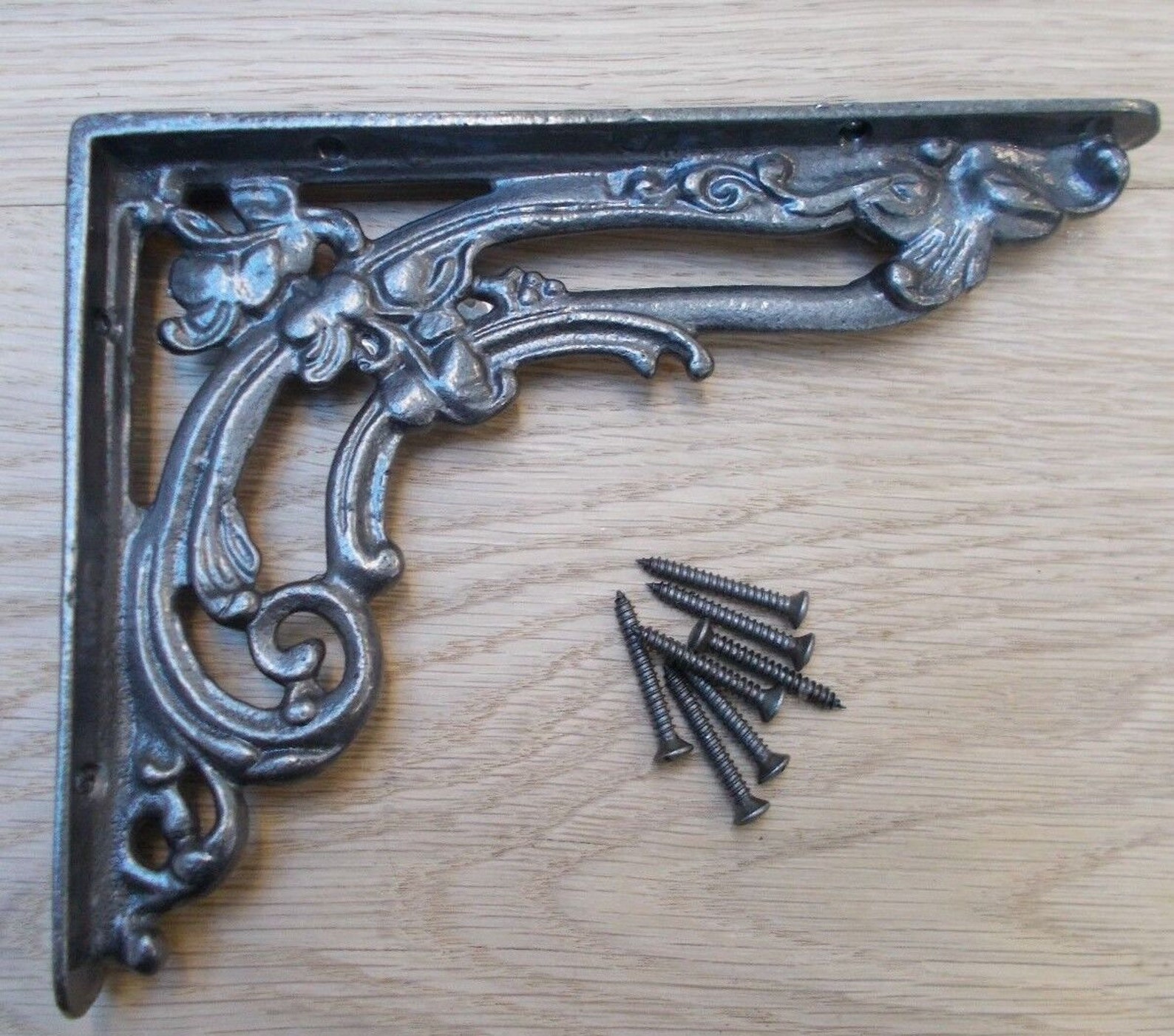 PAIR of CAST IRON Antique Iron Shelf Brackets Scaffold Vintage Old ...