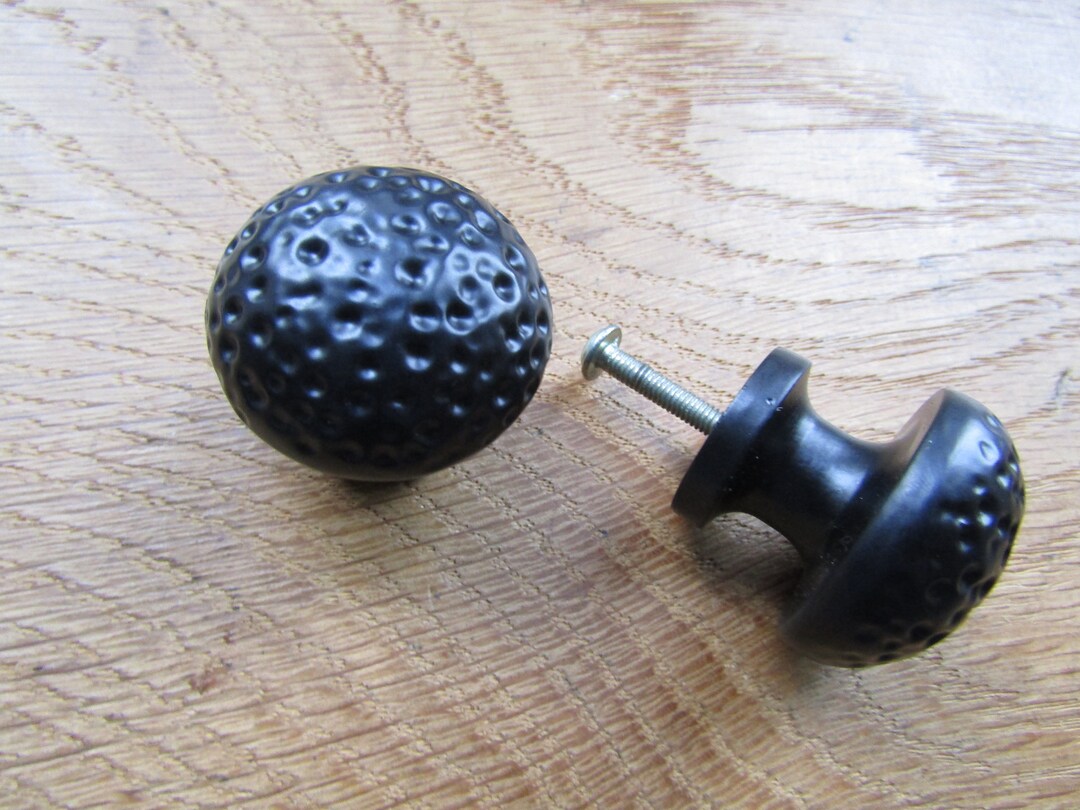 Rustic Iron Cabinet Knob BEATEN/HAMMERED Effect Vintage Rustic Cupboard Cabinet Knob Drawer ...