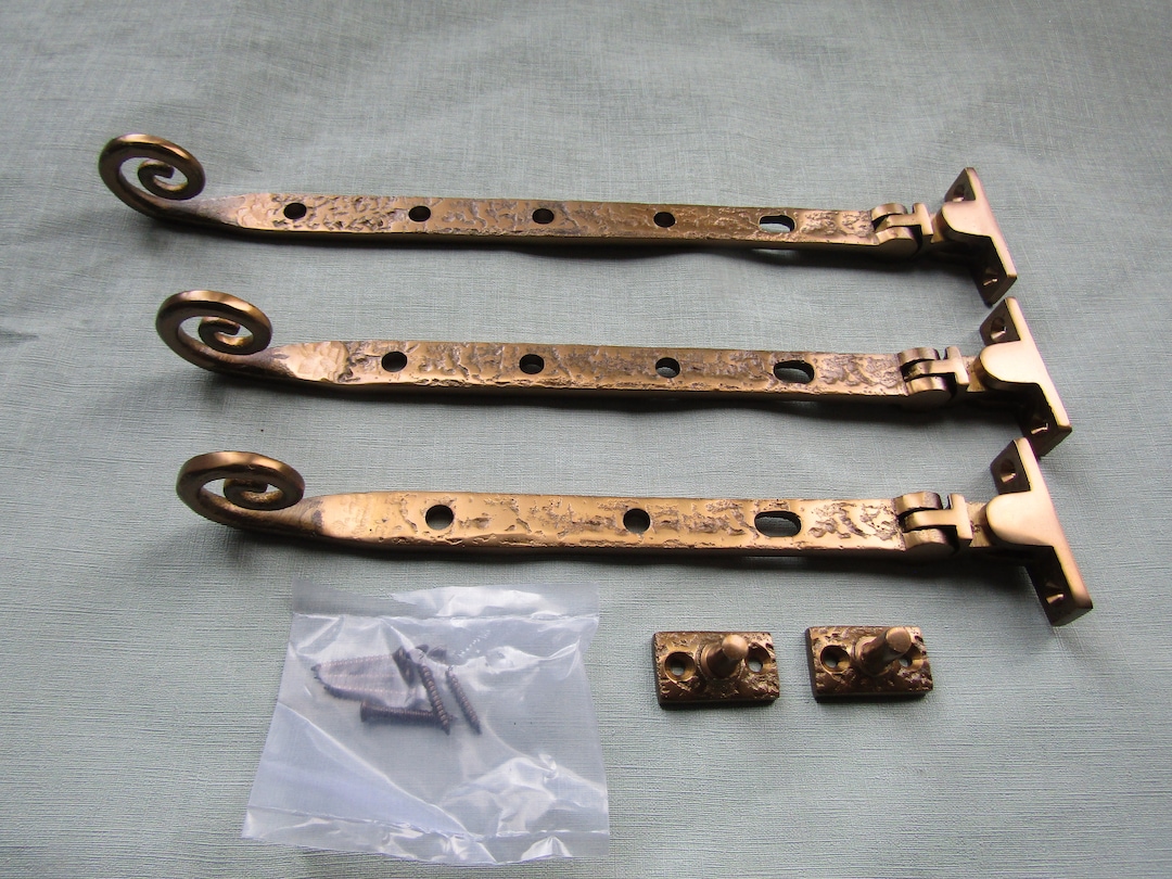 CURLY SOLID BRASS Vintage Victorian Old Cottage Rustic Style Window ...