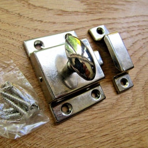 55mm LARGE Cupboard Cabinet Door Thumb Turn Catch Latch Lock Vintage ...