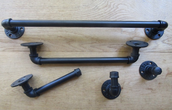 Steampunk Industrial Towel Rail/toilet Roll Holder/robe - Etsy