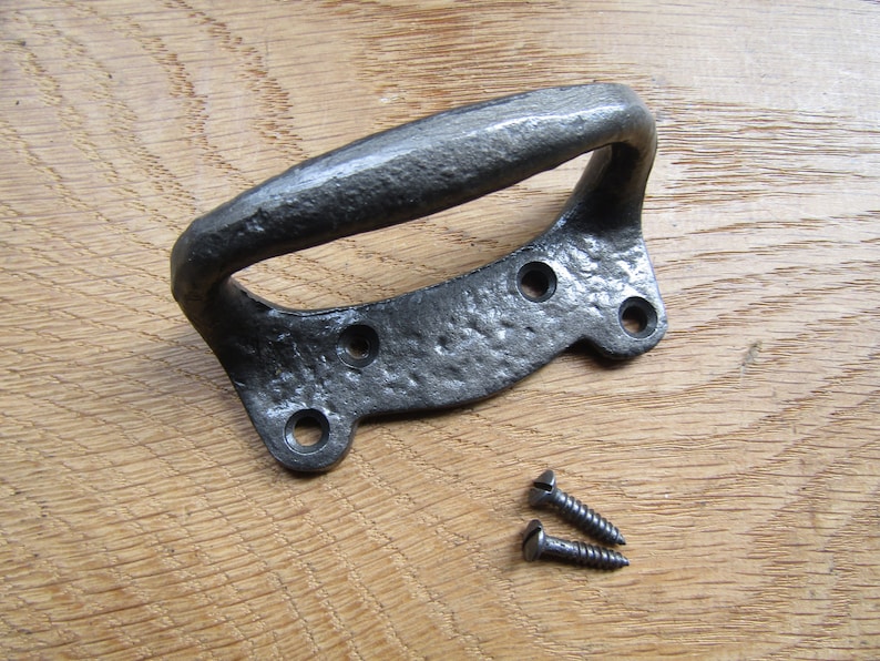 PAIR OF Rustic Iron Sash Ring Pull Sash Lift Handle Vintage Old Style ...