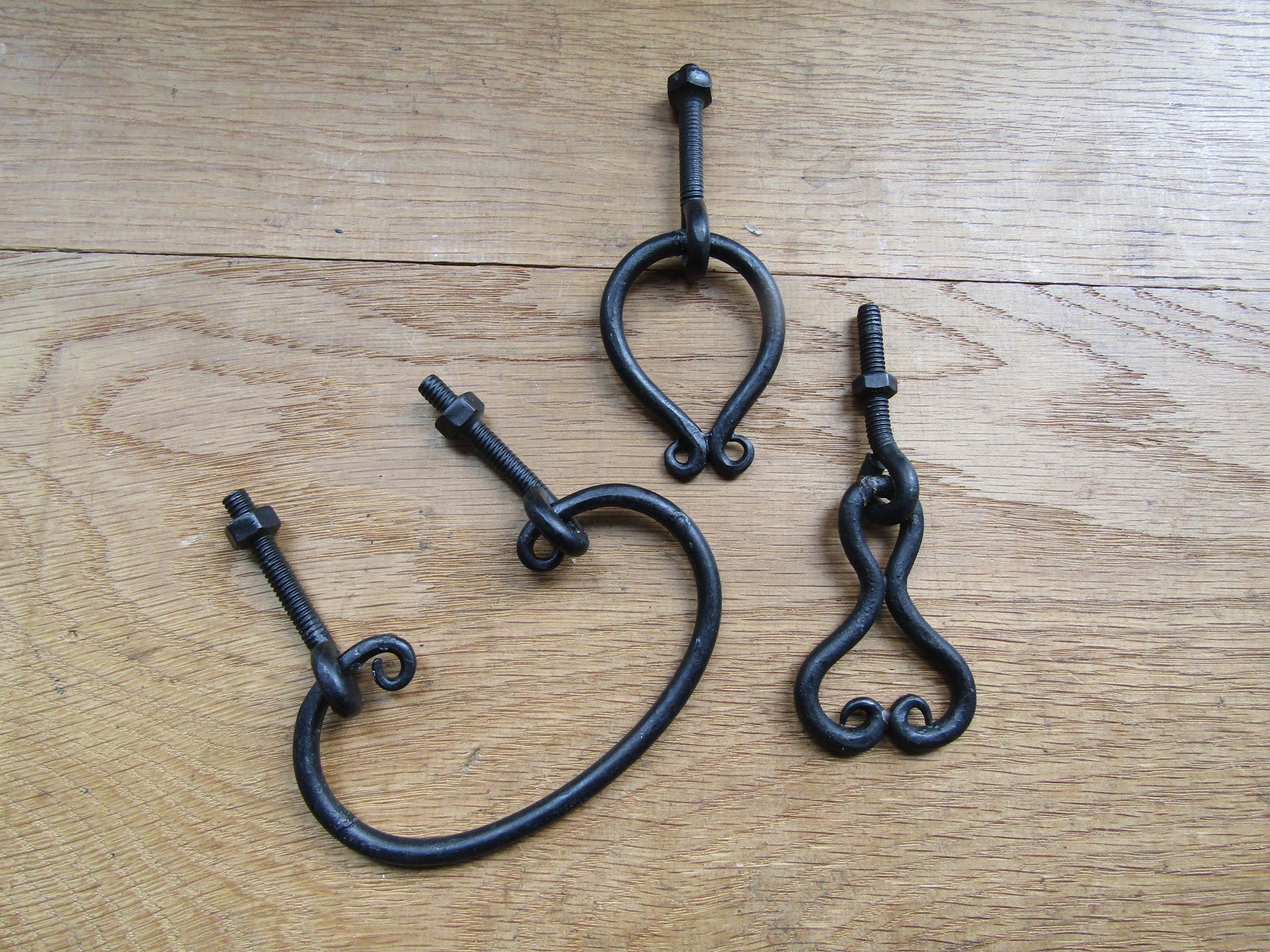 RUSTIC HANDLES Hand Forged Blacksmith Cabinet Cupboard Furniture ...