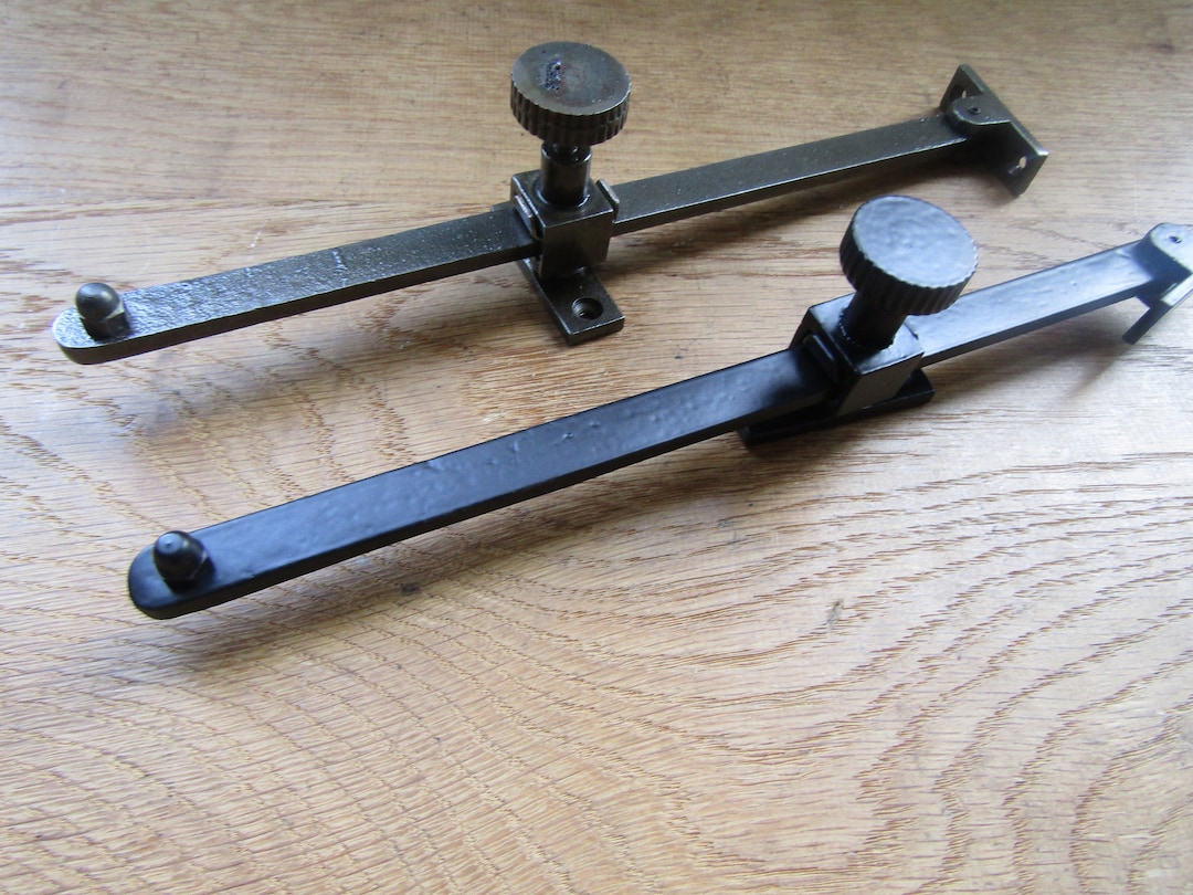 Rustic Iron Window Sliding Stay Screw Down Stay Vintage Victorian Old ...