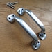 Pair of Tubular Steel Door Pull Handle Cabinet Door Shed Gate Chest ...