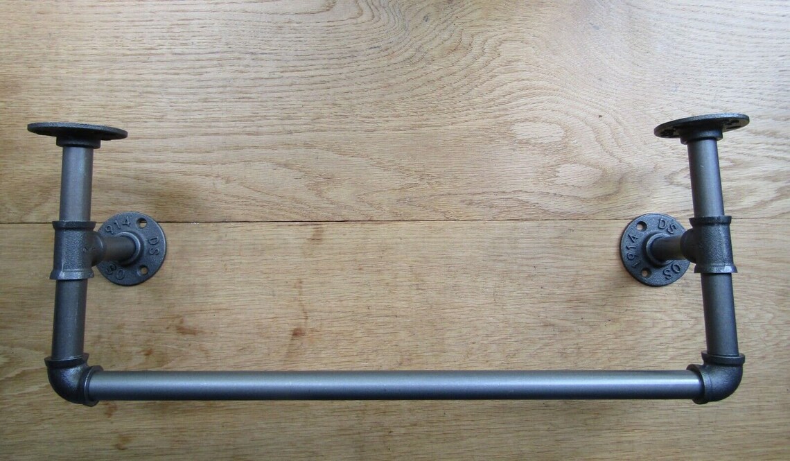 Cast Iron Industrial Vintage Rustic Pipe Shelf Brackets Scaffold Board ...