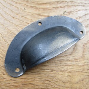Rustic Steel Cup Shell Handle Vintage Rustic Cupboard Cabinet Drawer ...