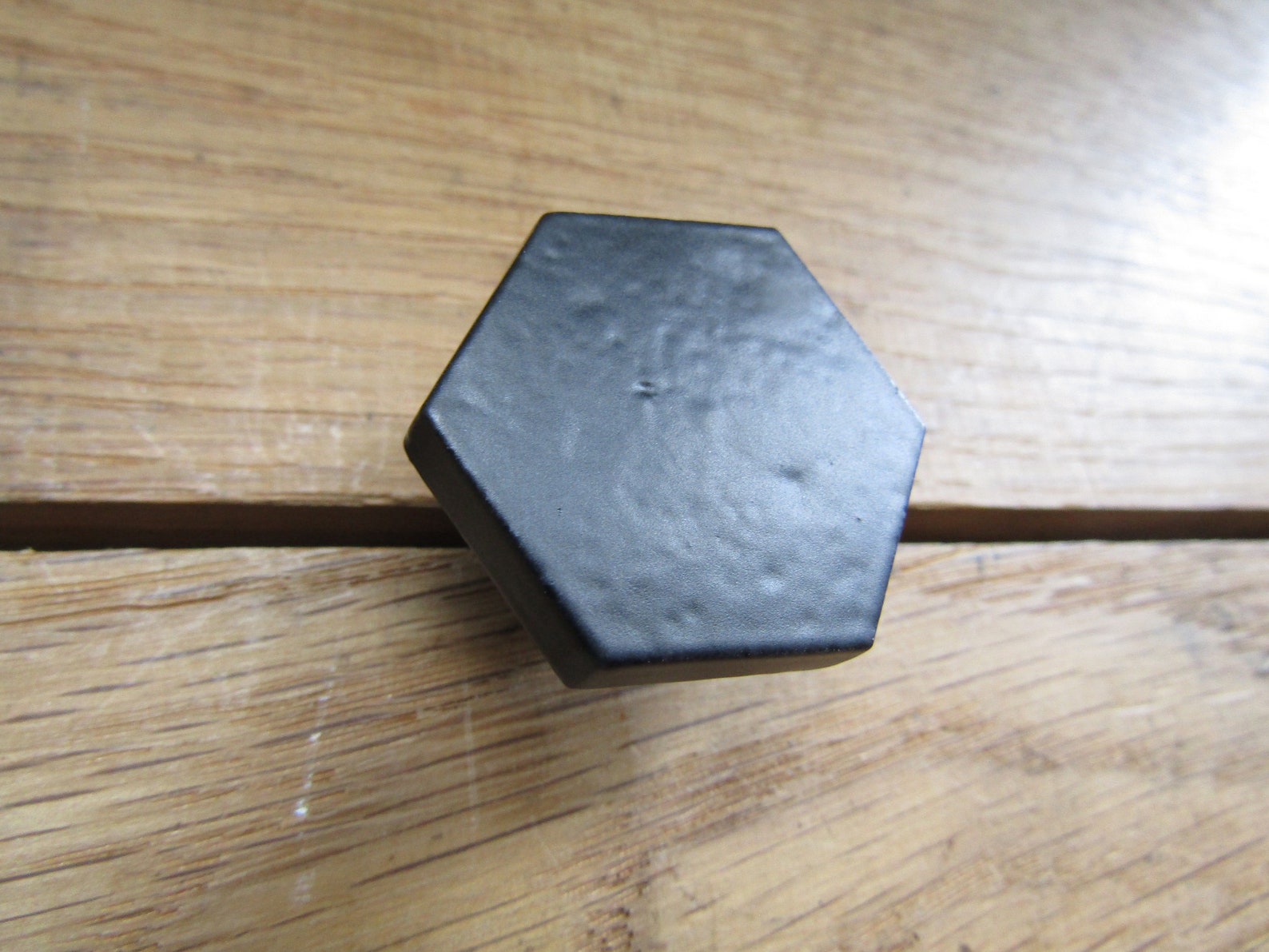 Rustic Iron Cabinet Knob HEXAGON Vintage Rustic Cupboard Cabinet Knob ...