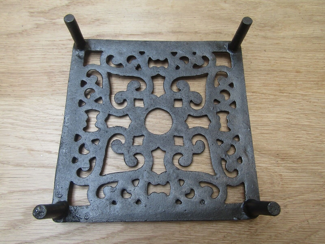CAST IRON Rustic Vintage Country Cottage Kitchen TRIVET Hot - Etsy