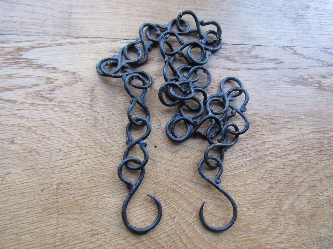 Rustic Hanging Chain Welded Old Vintage Style Ceiling Airer Pot Pan ...