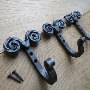 SHEEP HEAD Hand Forged Blacksmith Old English Coat Hooks Rustic Vintage ...