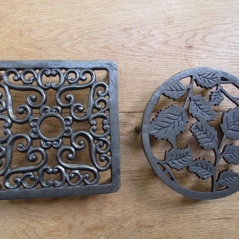 Cast Iron Blue Trivet - Etsy UK