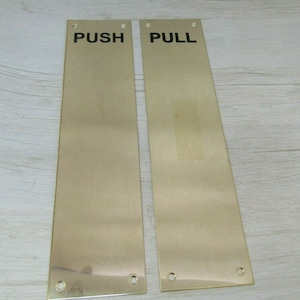 12" Push Pull Finger Plate Door Push Plates Polished Steel/polished ...