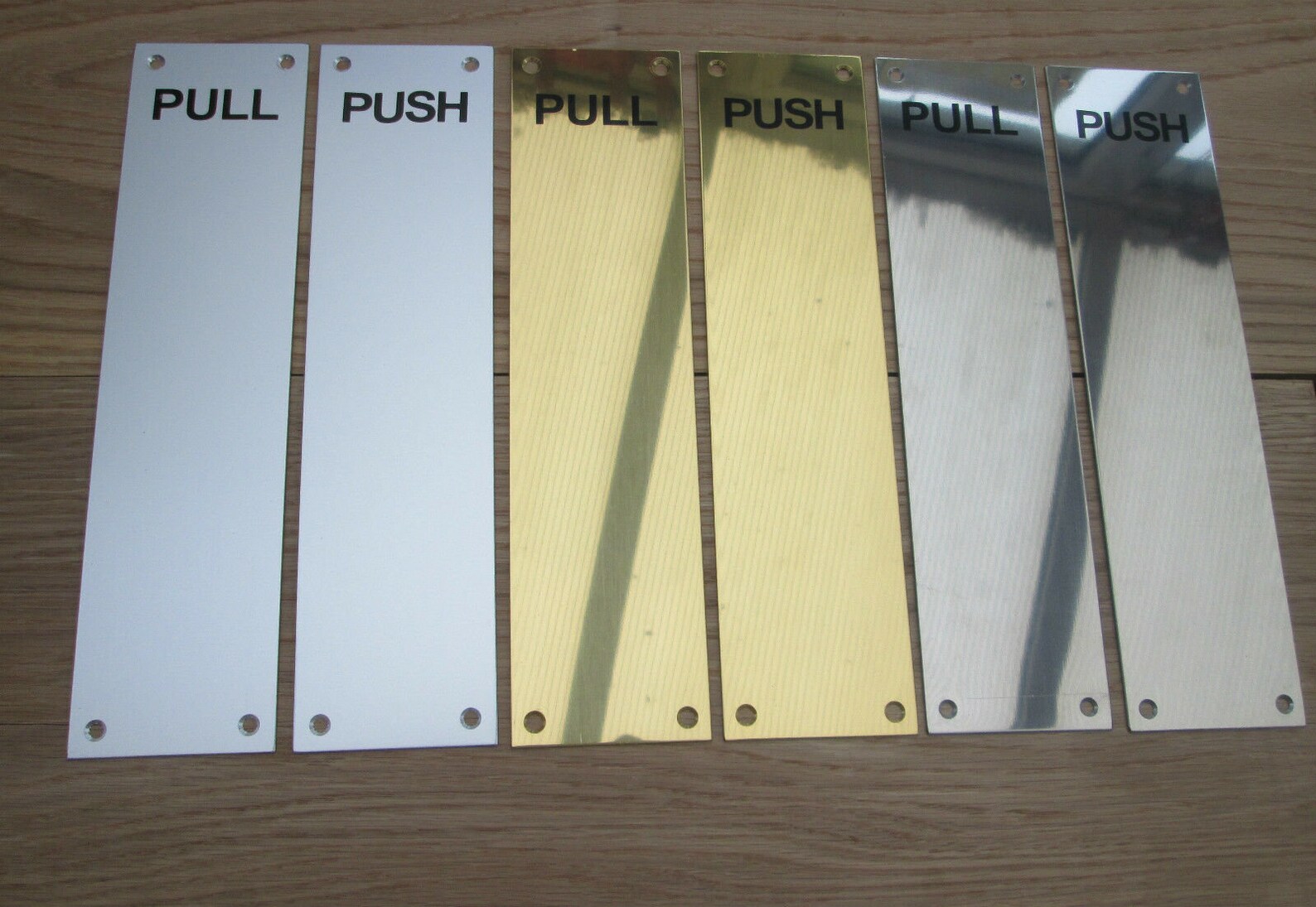 12 Push Pull Finger Plate Door Push Plates Polished - Etsy