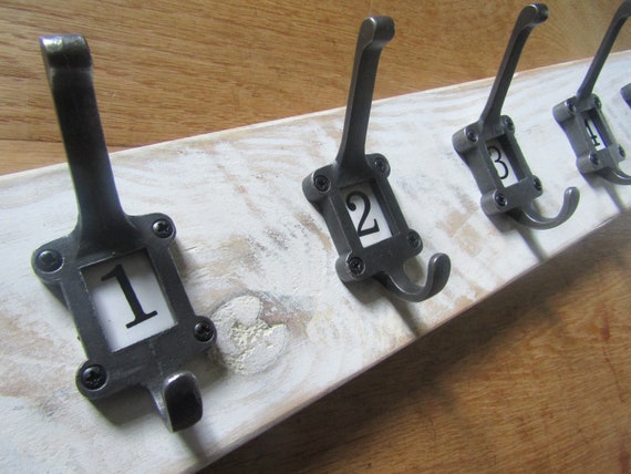 Hand Made Wooden Coat Rustic Hook Rail Rack Peg Hanger Vintage - Etsy