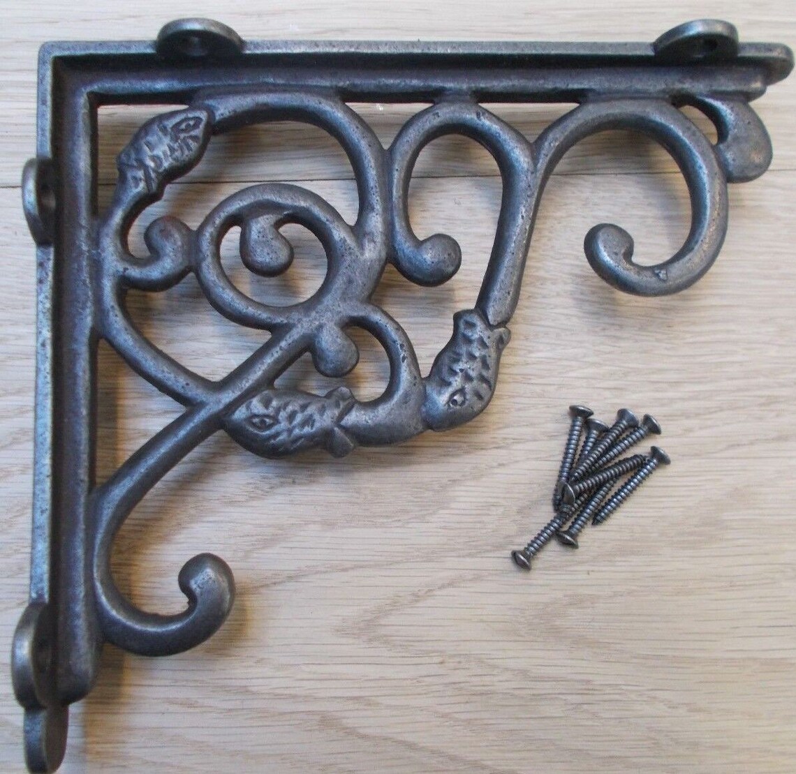 PAIR of CAST IRON Antique Iron Shelf Brackets Scaffold Vintage Old ...