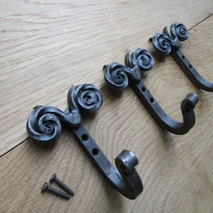 SHEEP HEAD Hand Forged Blacksmith Old English Coat Hooks Rustic Vintage ...