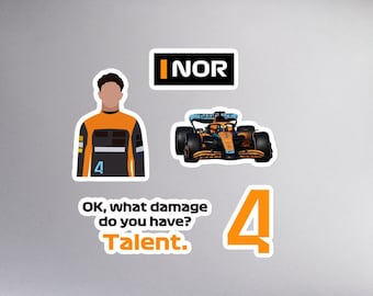 Oscar Piastri Mclaren Sticker Pack, Formula 1 Sticker Pack, Oscar ...