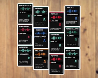 Max Verstappen 2024 Sticker Pack, Formula 1 Sticker Pack, F1 Sticker ...