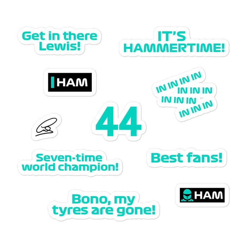 Lewis Hamilton Sticker Pack/ Mercedes F1 2022/ Lewis Hamilton - Etsy