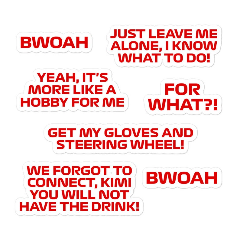 Kimi Raikkonen Sticker Pack/ Ferrari Sticker/ Motorsport - Etsy