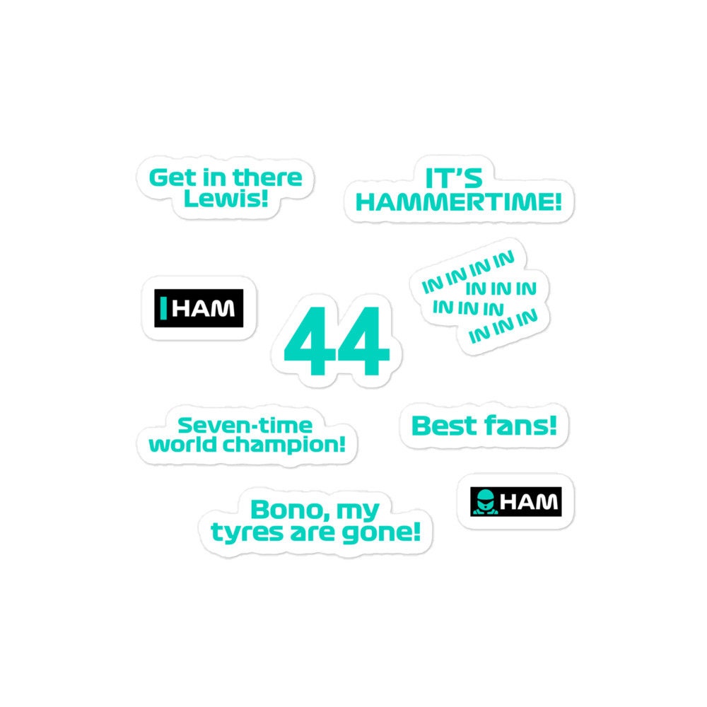 Lewis Hamilton Sticker Pack/ Mercedes F1 2022/ Lewis Hamilton Quotes - Etsy