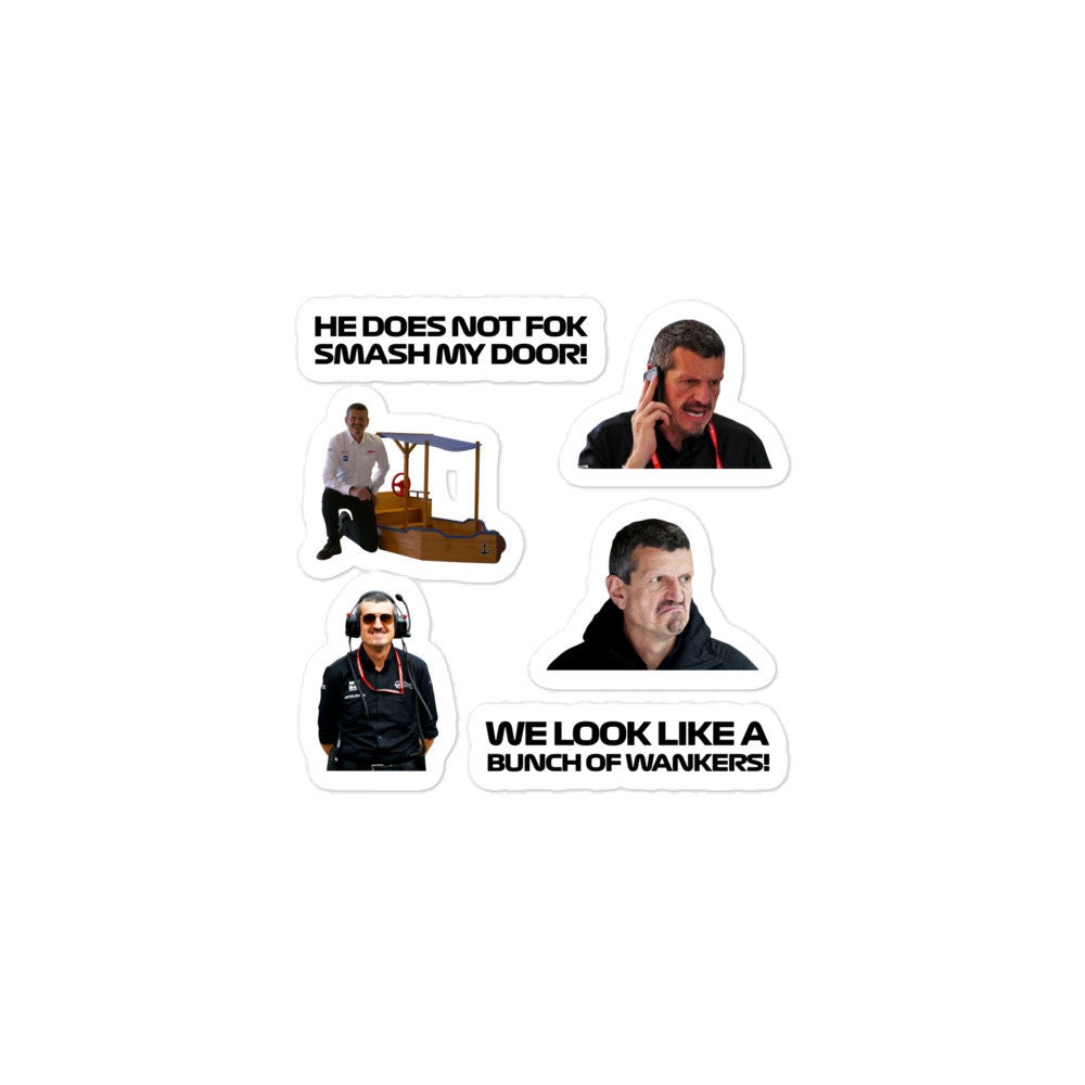 Guenther Steiner Sticker Pack / F1 Stickers / Formula 1 Stickers/ F1 ...