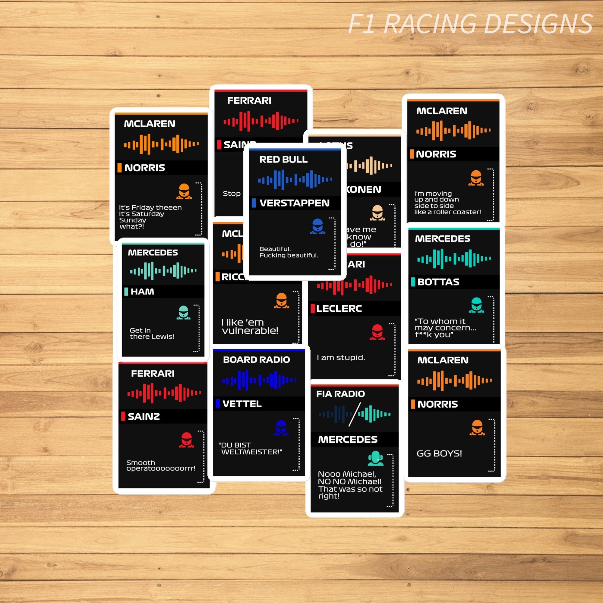 F1 Board Radio Stickers - Etsy