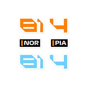 Mclaren F1 2024 Sticker Pack, Formula 1 Sticker Pack, F1 2024 ...