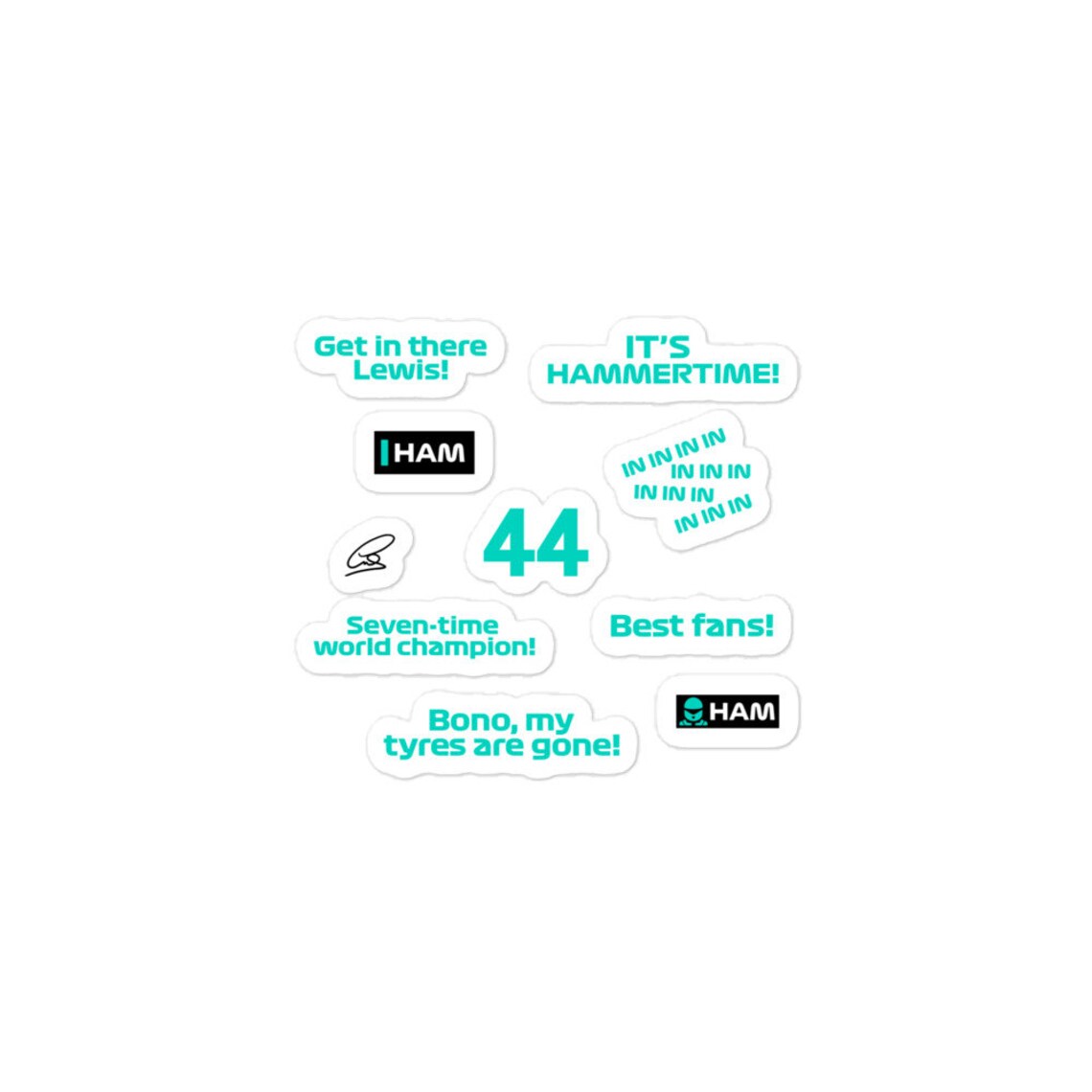 Lewis Hamilton Sticker Pack/ Mercedes F1 2022/ Lewis Hamilton - Etsy