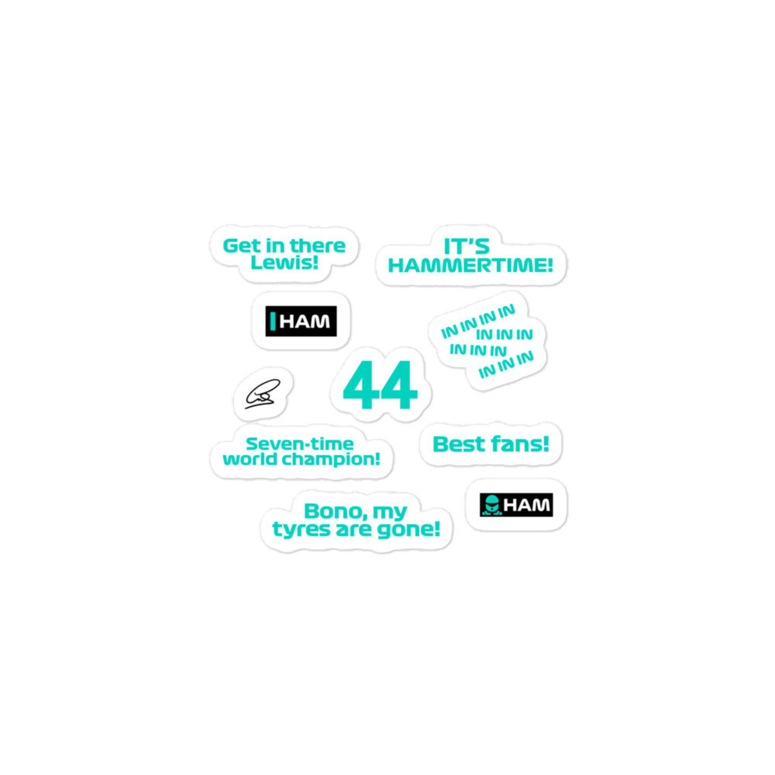 Lewis Hamilton Sticker Pack/ Mercedes F1 2022/ Lewis Hamilton - Etsy