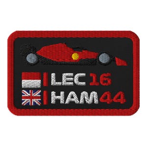 Embroidered Ferrari F1 2025 Patch, Lewis Hamilton Ferrari, Formula 1 ...