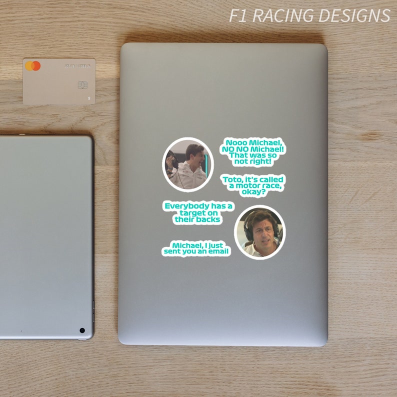 Toto Wolff Sticker Pack, Formula 1 Sticker Pack, F1 Gift, Formula One ...