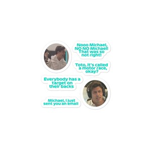 Toto Wolff Sticker Pack, Formula 1 Sticker Pack, F1 Gift, Formula One ...