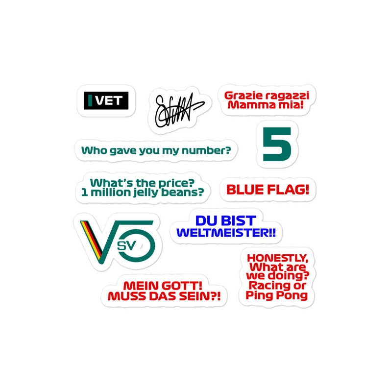 Sebastian Vettel Sticker Pack - Etsy
