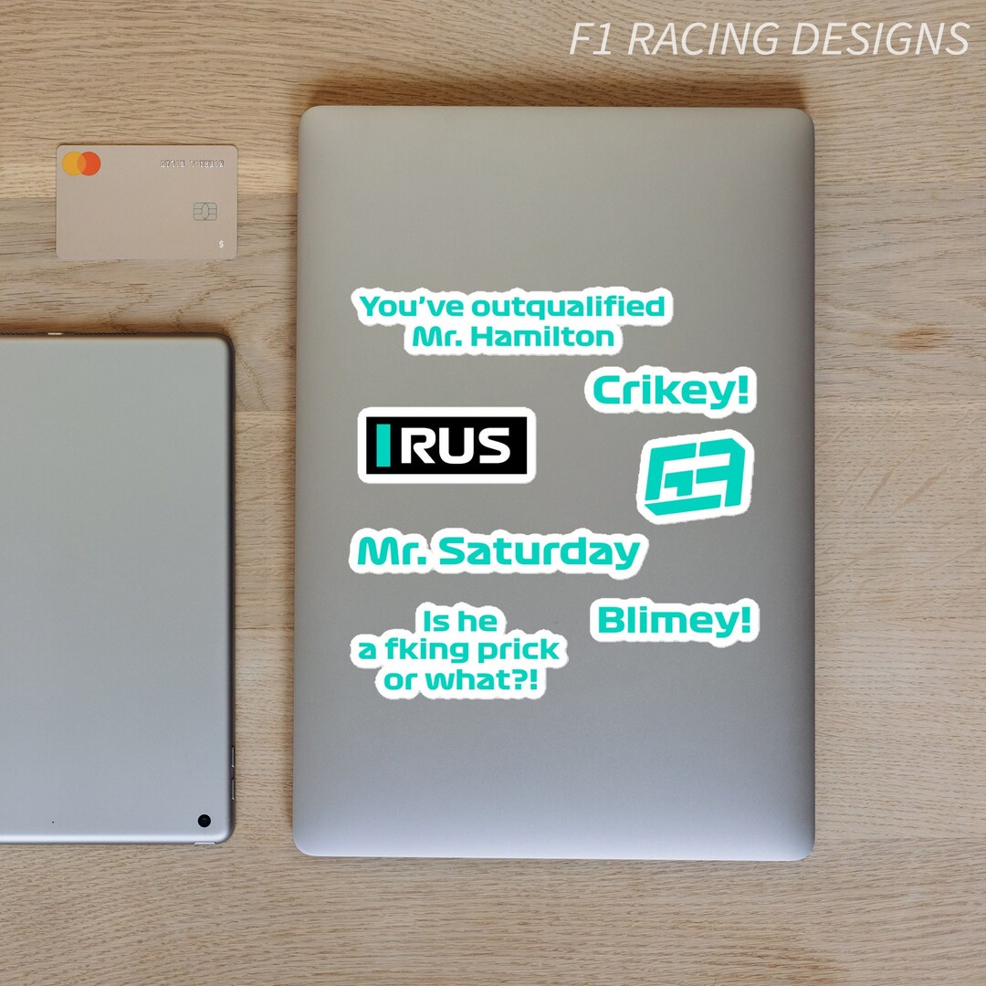 George Russell Sticker Pack/ Mercedes F1 Sticker/ F1 Sticker/ - Etsy