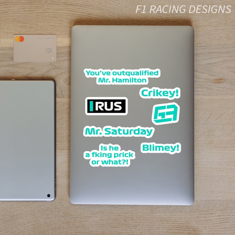 George Russell Sticker Pack/ Mercedes F1 Sticker/ F1 Sticker/ - Etsy