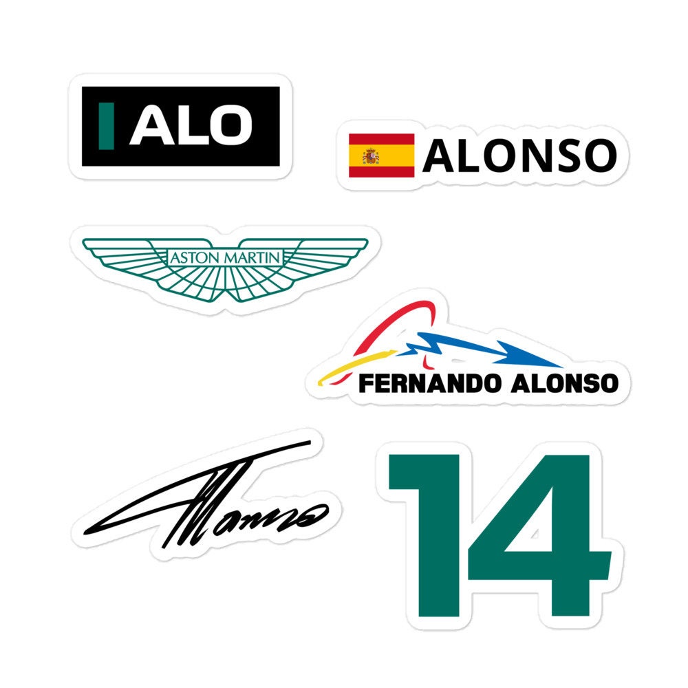 Fernando Alonso Sticker Pack F1 Stickers Formula 1 Stickers - Etsy
