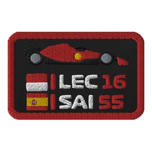 Embroidered Ferrari F1 Patch, Formula 1 Patch, F1 Patch, Charles ...