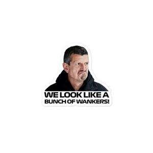 Guenther Steiner We Look Like a Bunch of Wankers Sticker/ F1 Sticker ...