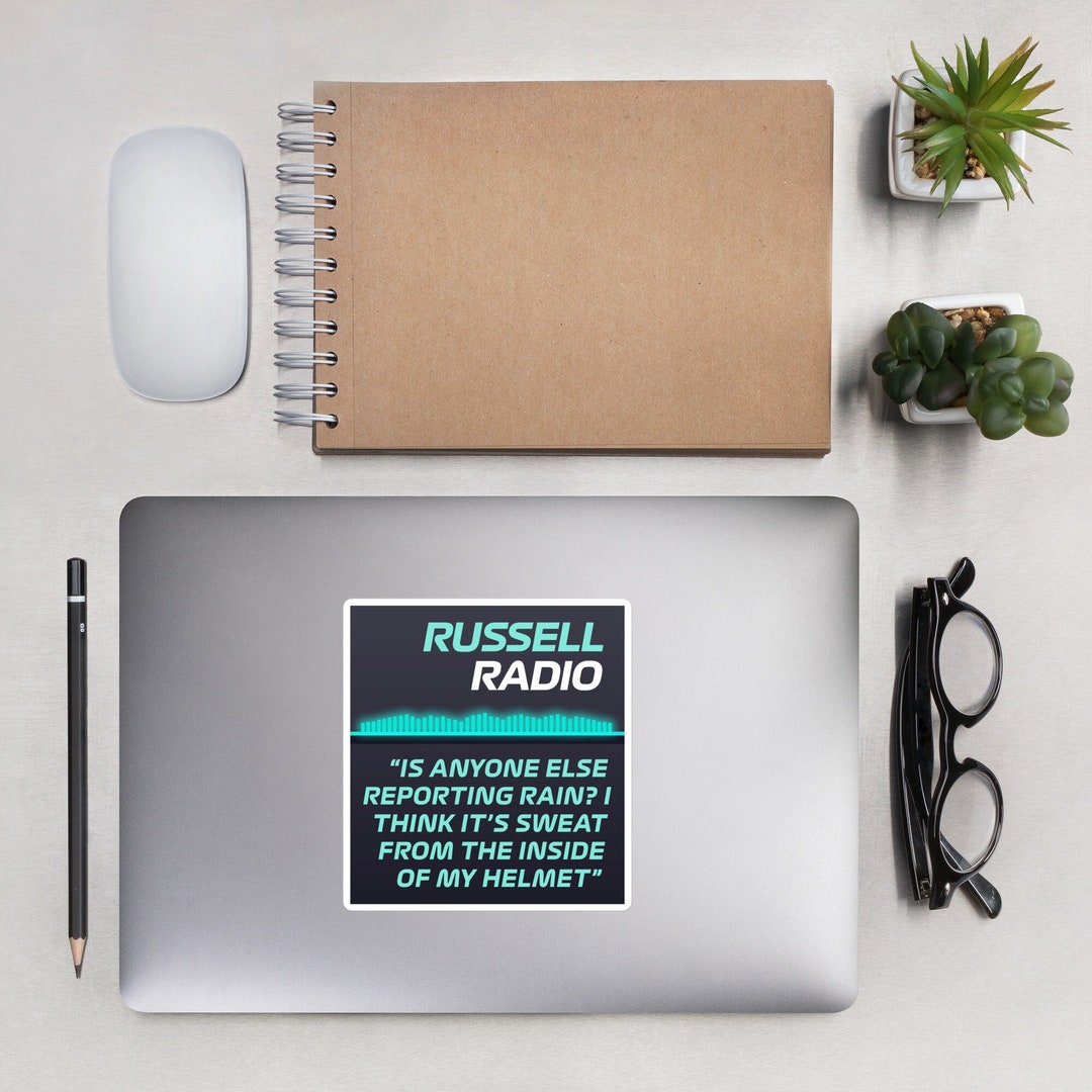 George Russell Sweat Board Radio Sticker, Formula 1 Sticker, George ...