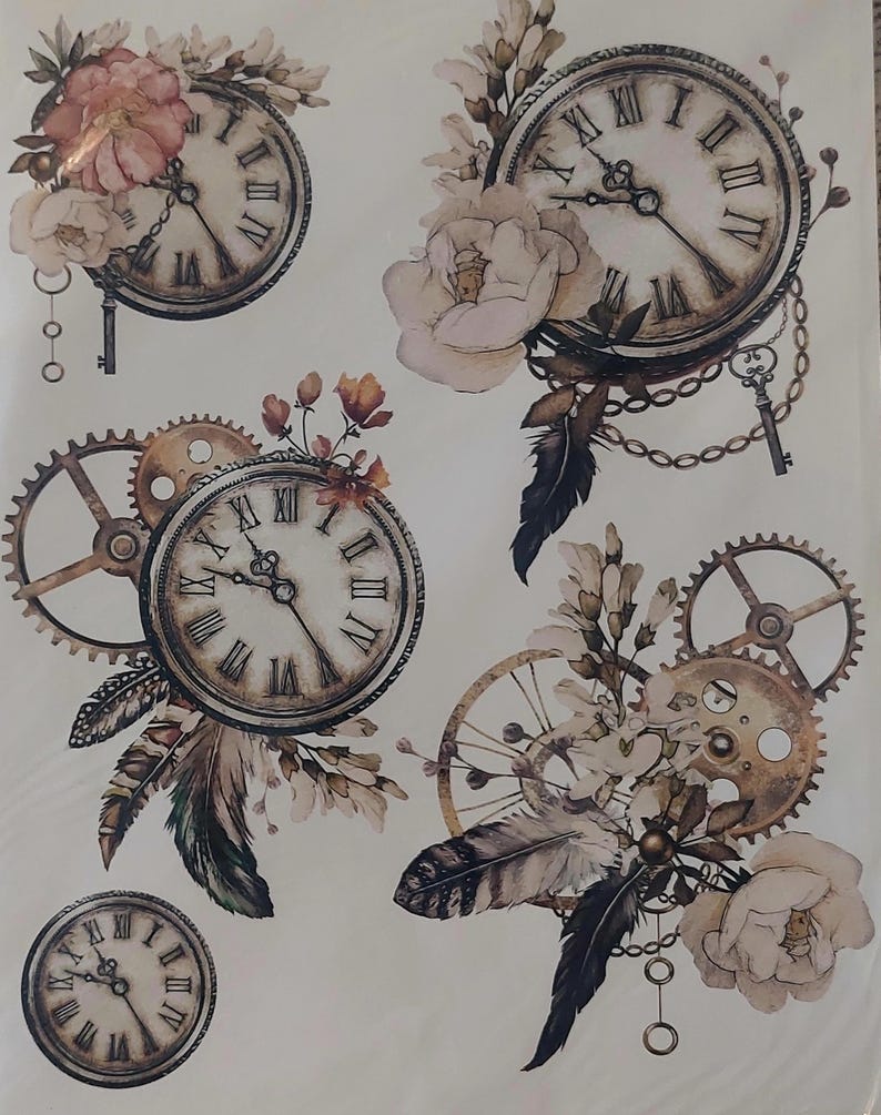 Waterslide Decals for Vintage Decoration, Transfer for Furniture ...