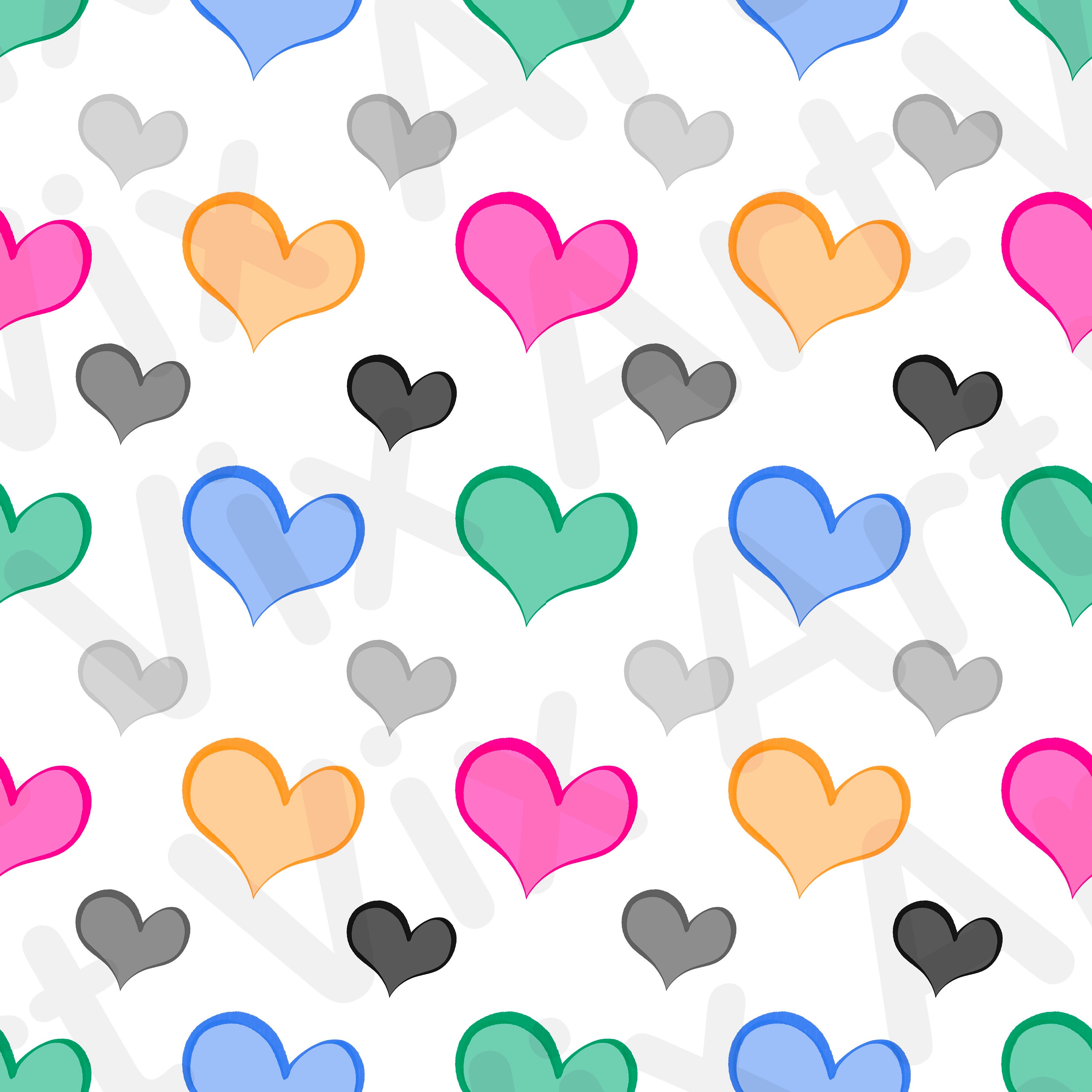 Hearts DIGITAL DOWNLOAD Repeat Pattern - Etsy