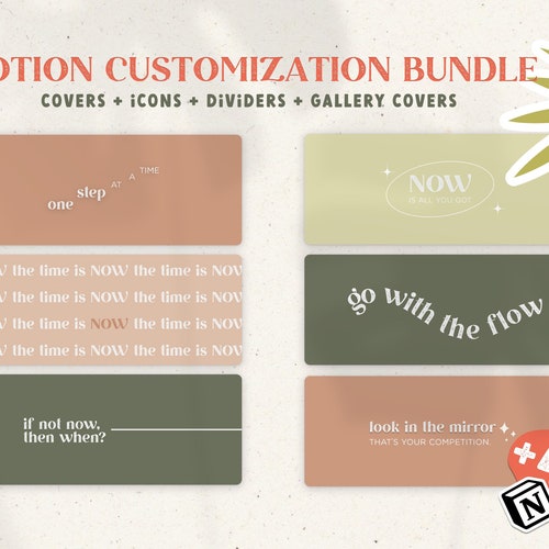 Notion Customization Bundle With Notion Covers Notion Icons Etsy