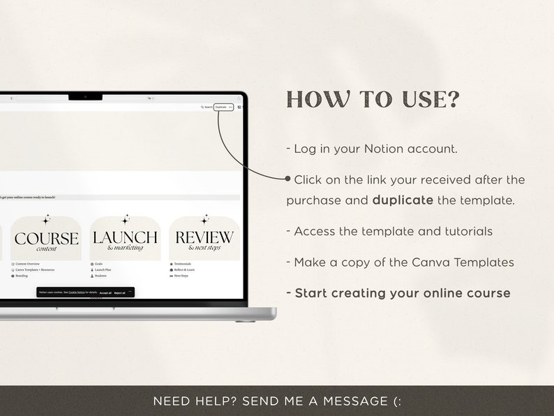 Notion Template Course Creator Bundle Notion Template and - Etsy