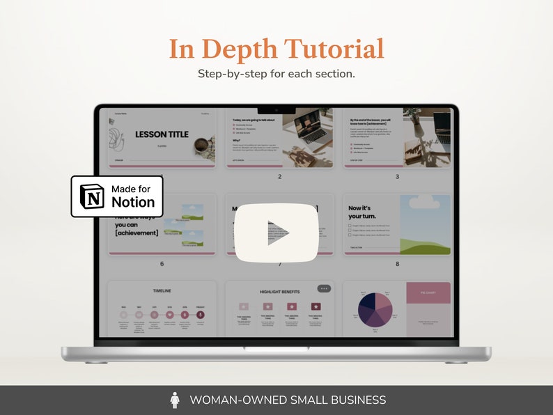 Notion Template Course Creator Bundle, Notion Template and Canva Template, Canva Sales Page ...