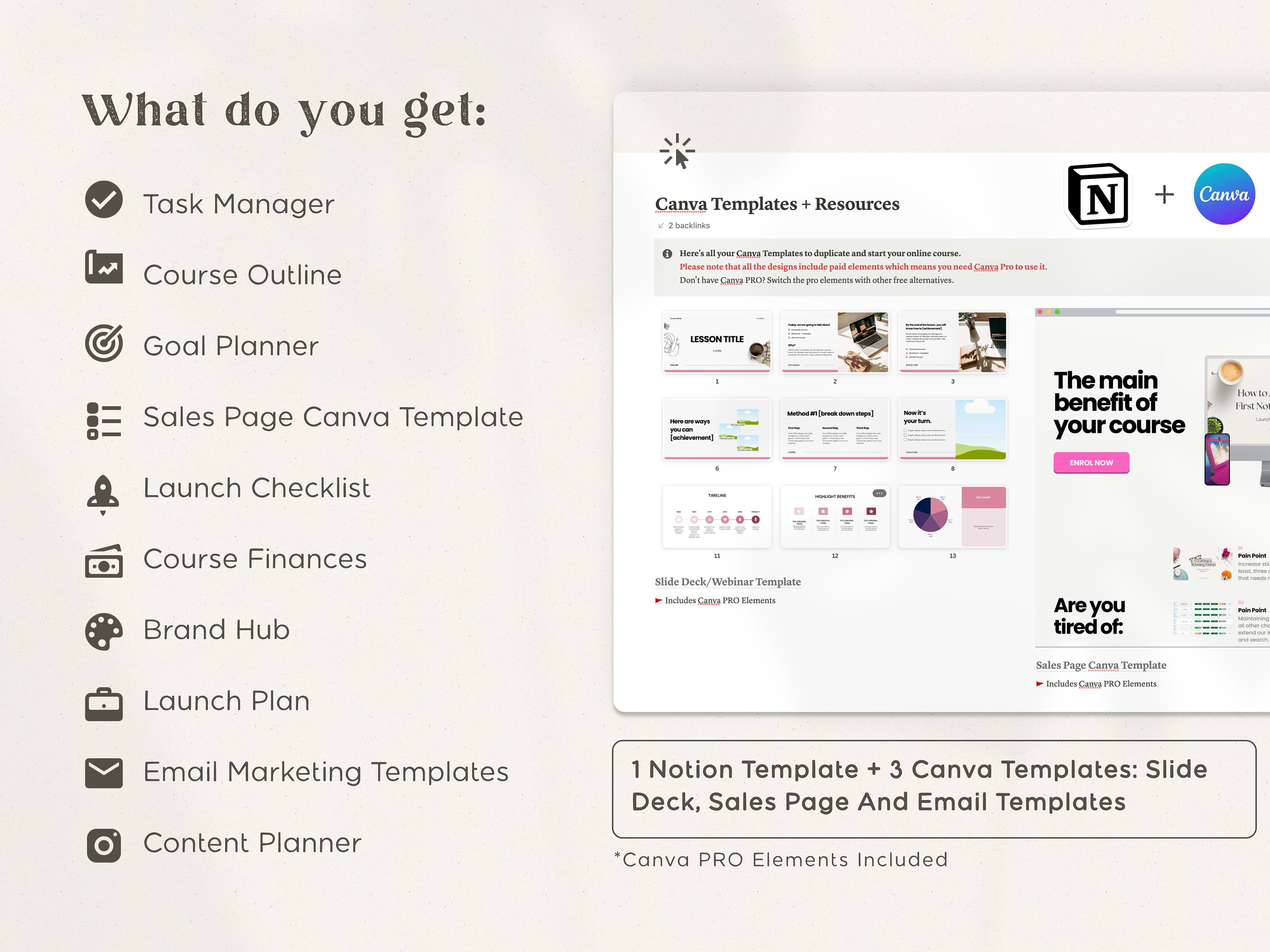 Notion Template Course Creator Bundle Notion Template And Etsy