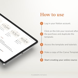 Notion Template Course Creator Bundle, Notion Template and Canva Template, Canva Sales Page ...